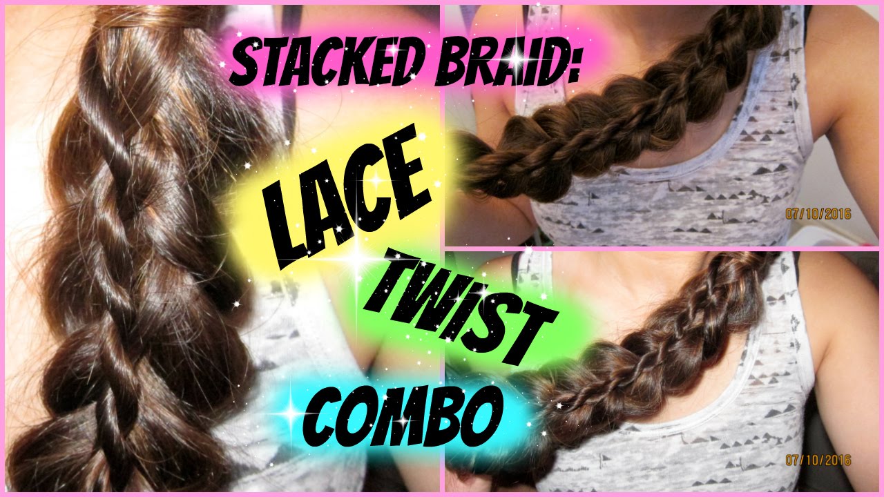 Stacked Braid: Lace Twist Combo - YouTube
