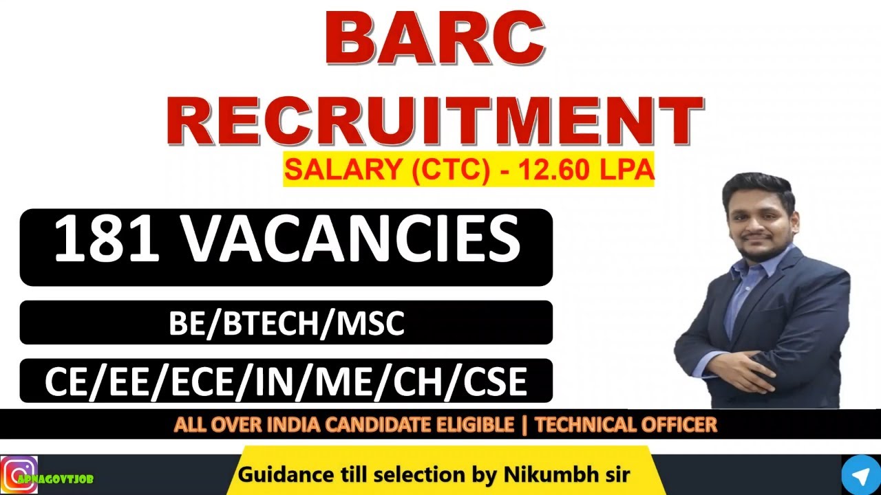 BARC RECRUITMENT 2023 | LATEST GOVERNMENT JOB UPDATES IN ENGLISH - YouTube