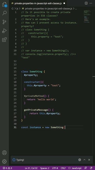 class - Private properties in JavaScript ES6 classes - YouTube