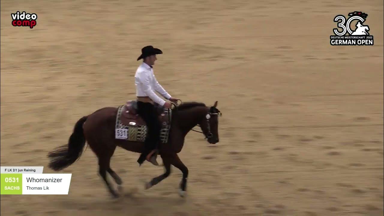 Thomas Lik mit Whomanizer EWU German Open 2022 Finale Junior Reining - YouTube