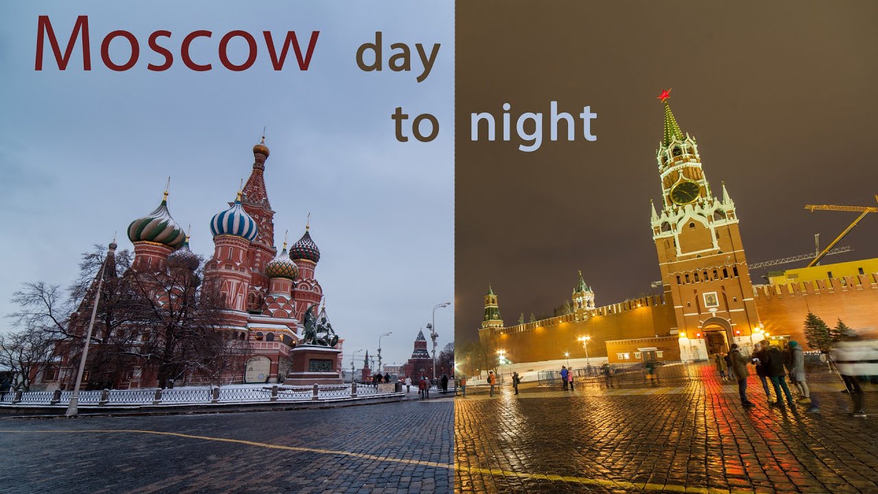 Moscow. Day to night. - YouTube