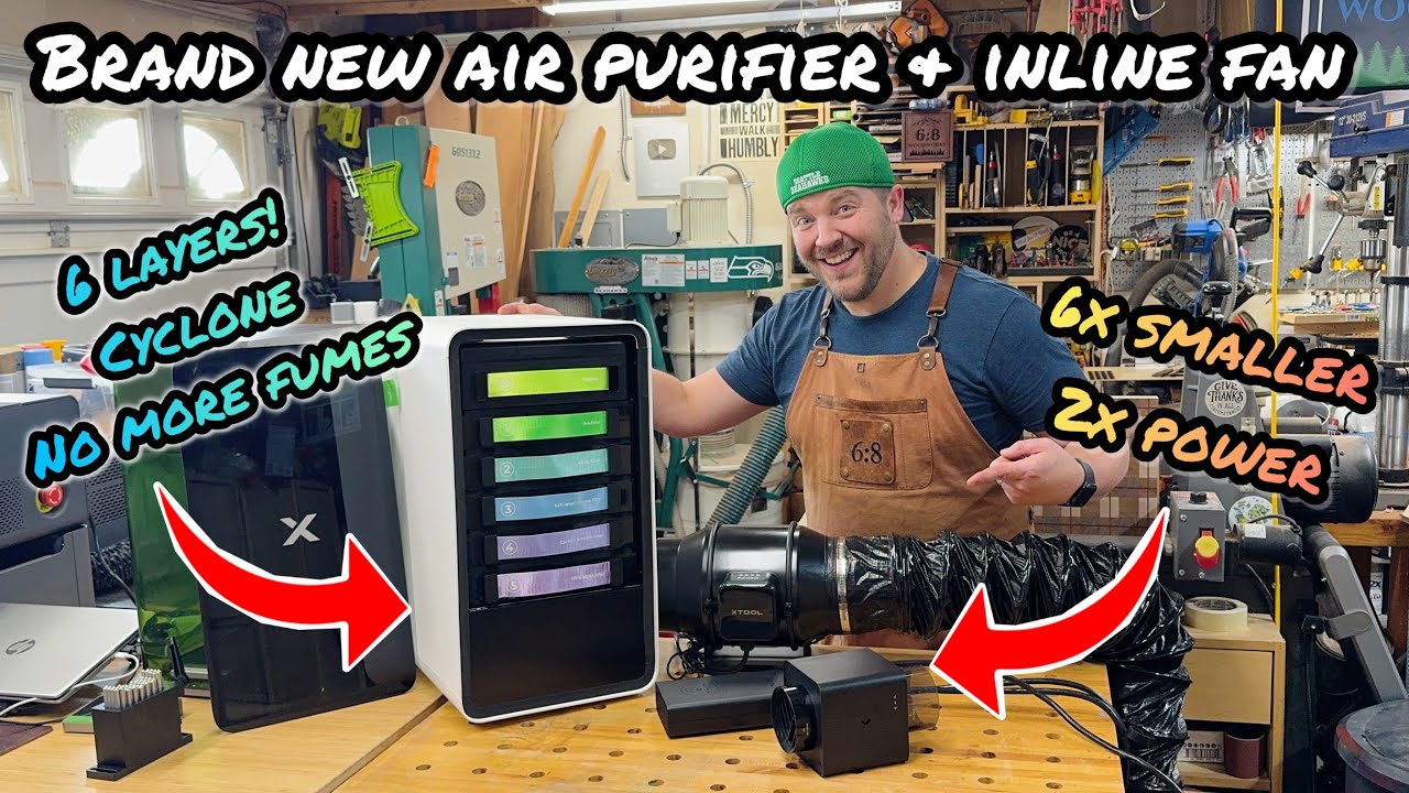 No More Laser Fumes or Smoke: xTool Safety Pro Series AP2 & IF2 - YouTube