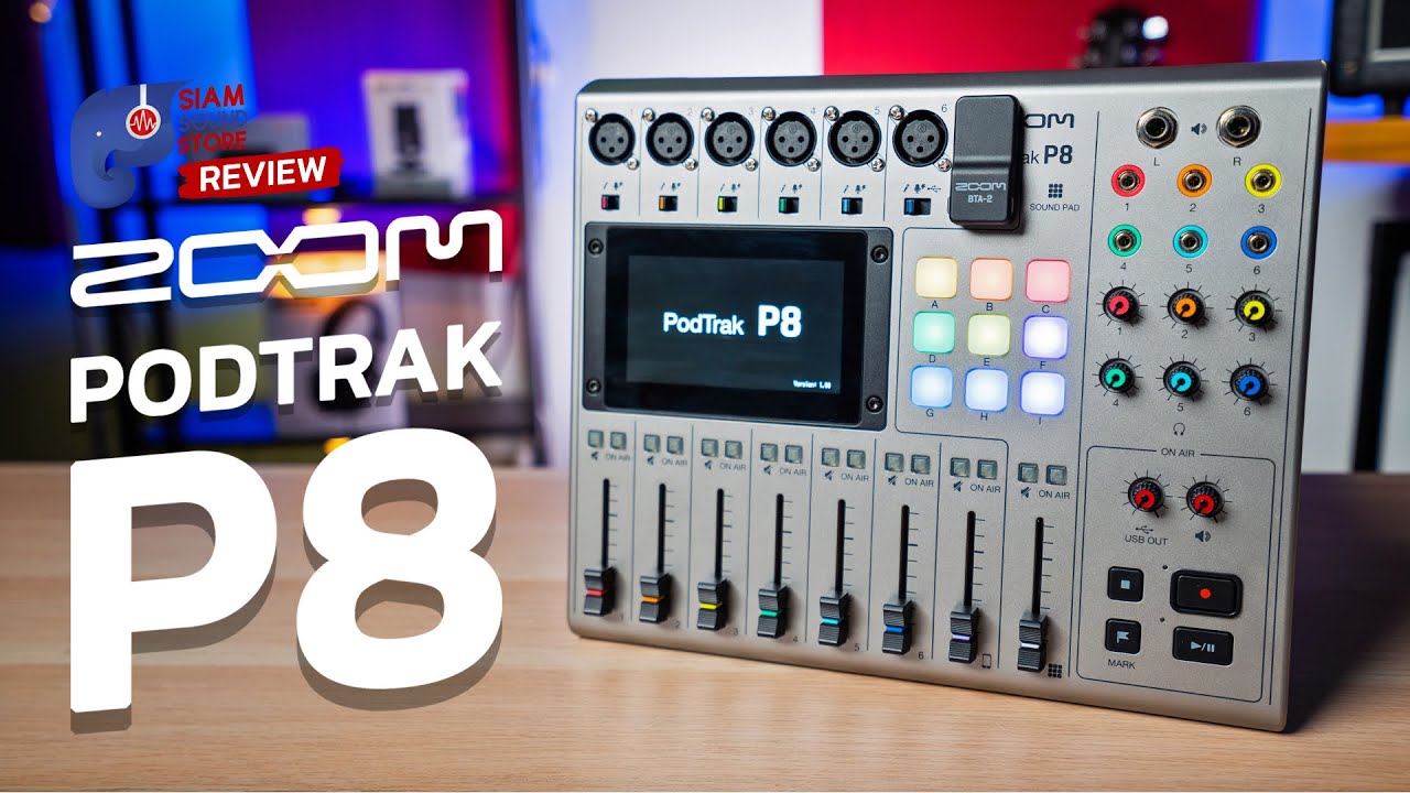 รีวิว : Zoom Podtrak P8 มิกเซอร์สำหรับทำ Podcast และ Live Stream - YouTube