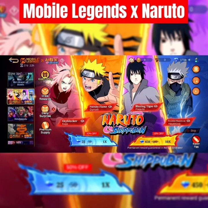 MOBILE LEGENDS NARUTO and NEOBEASTS MLBB NEW EVENT #mobilelegends #mlbb ...