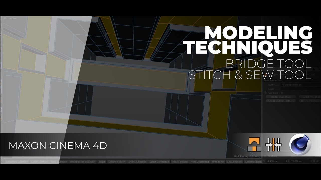 Cinema 4D: Modeling Techniques #5 Bridge & Stitch and sew tool - YouTube