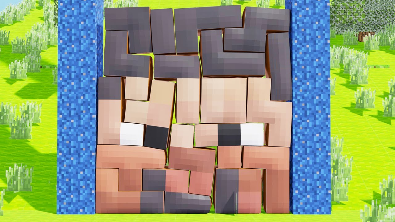 Minecraft Softbody Steve Head Tetris Simulation - YouTube