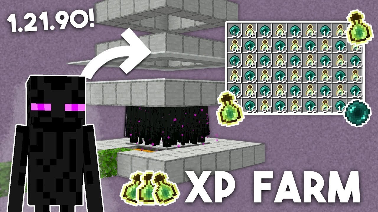 Best Enderman XP Farm Minecraft Bedrock 1.21.9! - YouTube