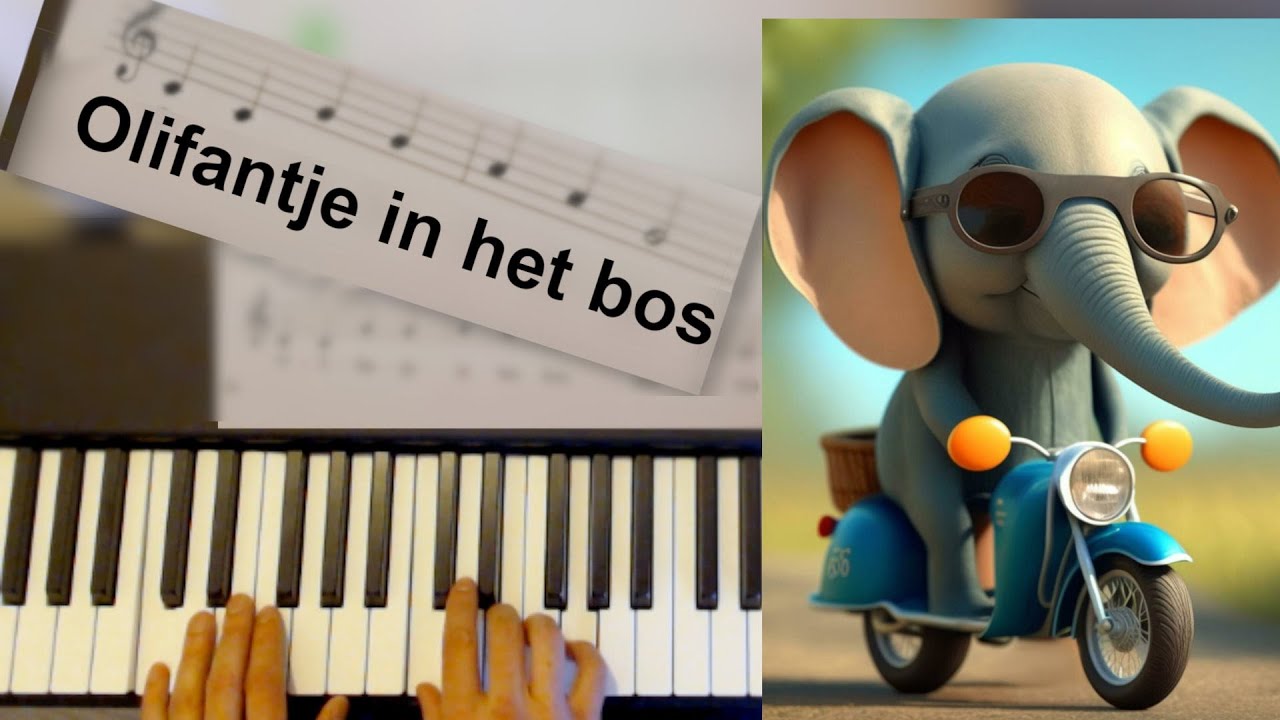 🎹 Eenvoudige Piano Tutorial: 'Olifantje in het Bos' | Voor Beginnende ...