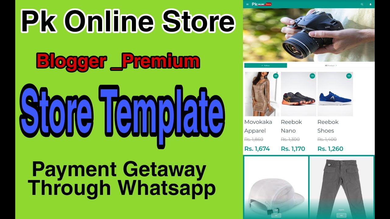 Pk Store Online Store Theme For Bllogger - YouTube