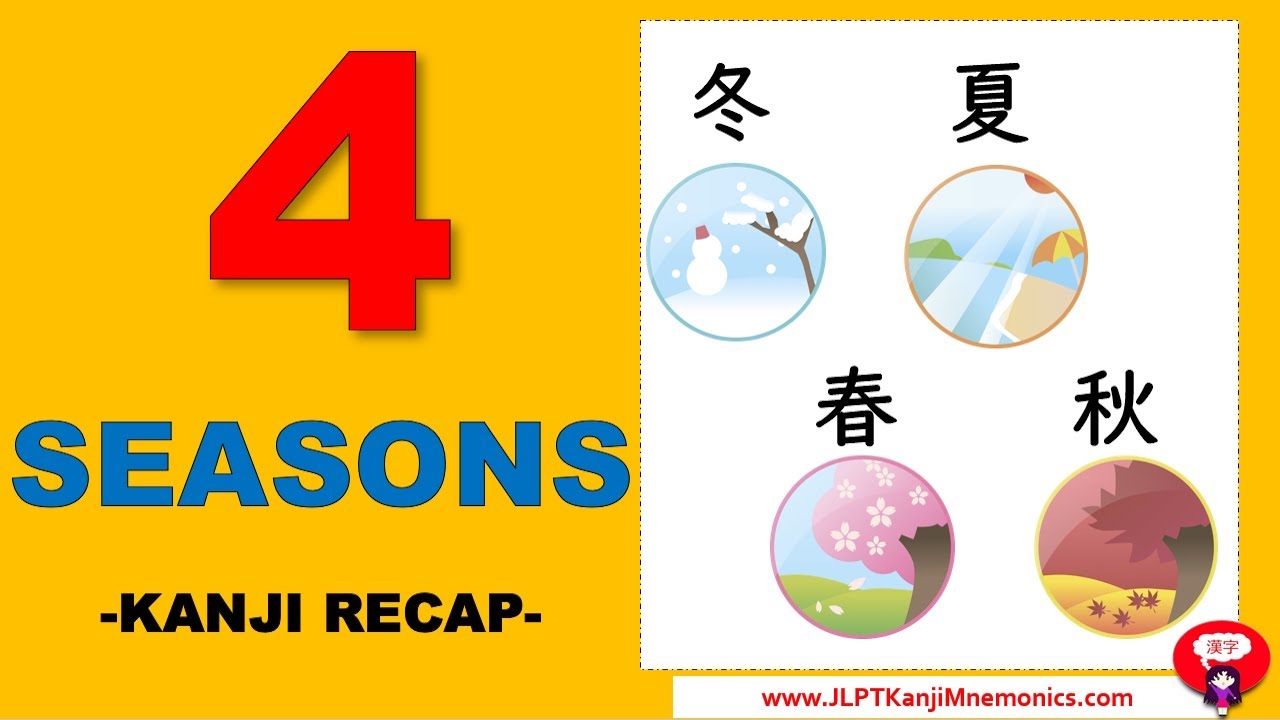 Kanji Recap - The 4 seasons in Japanese: History and Vocabulary - YouTube