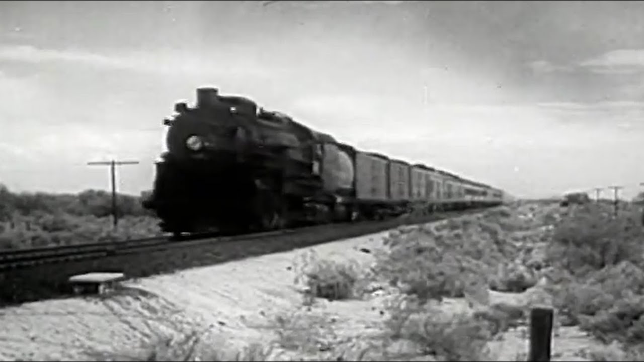 Vintage railroad film - Troop Train - 1943 - YouTube