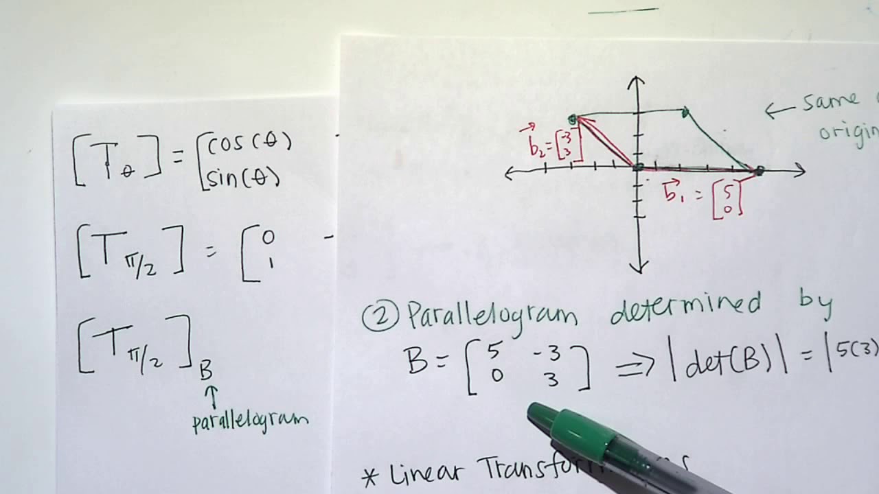 4.3 part 2 - Determinants (and Area) and Volume - YouTube
