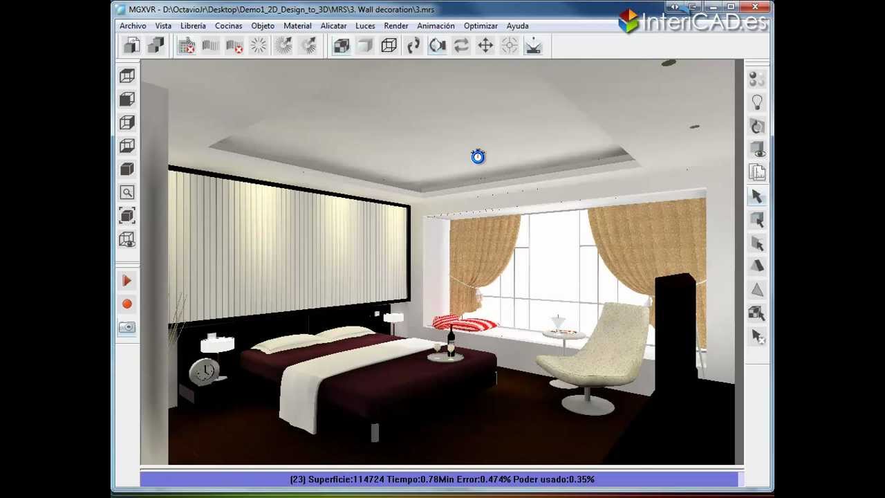 Demostración de InteriCAD T5 Terminamos el diseño 2D usando modelado - YouTube