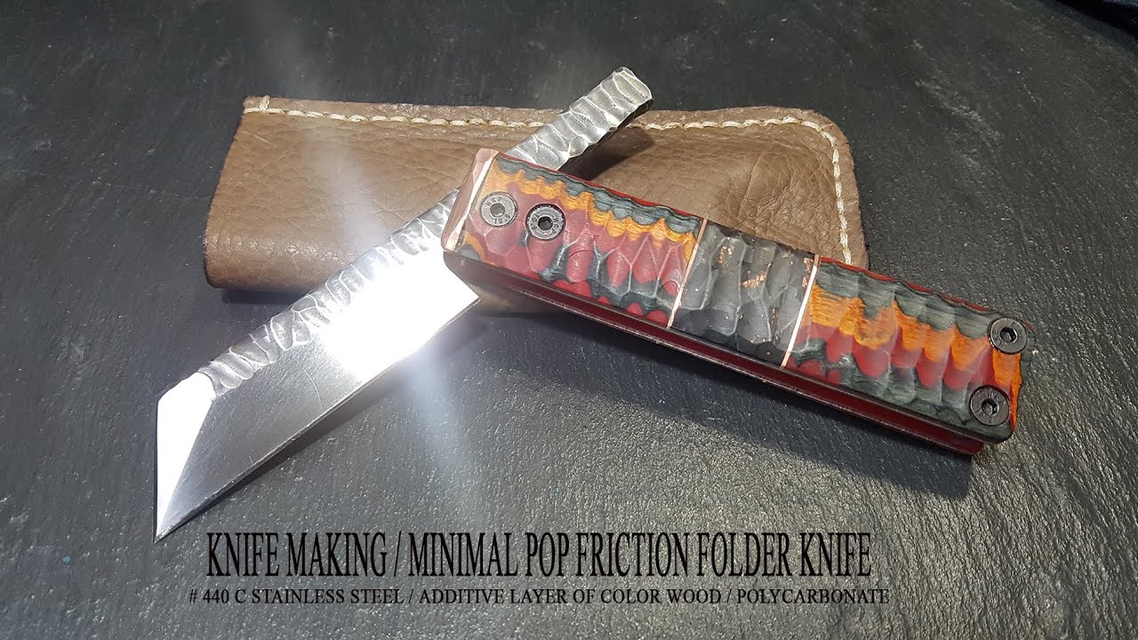 KNIFE MAKING / MINIMAL POP FRICTION FOLDER KNIFE 수제칼 만들기 #77 - YouTube