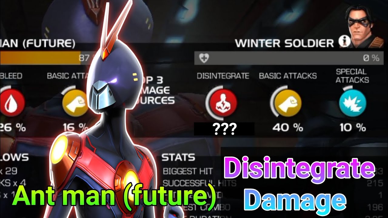Mcoc Ant man future disintegrate damage - YouTube