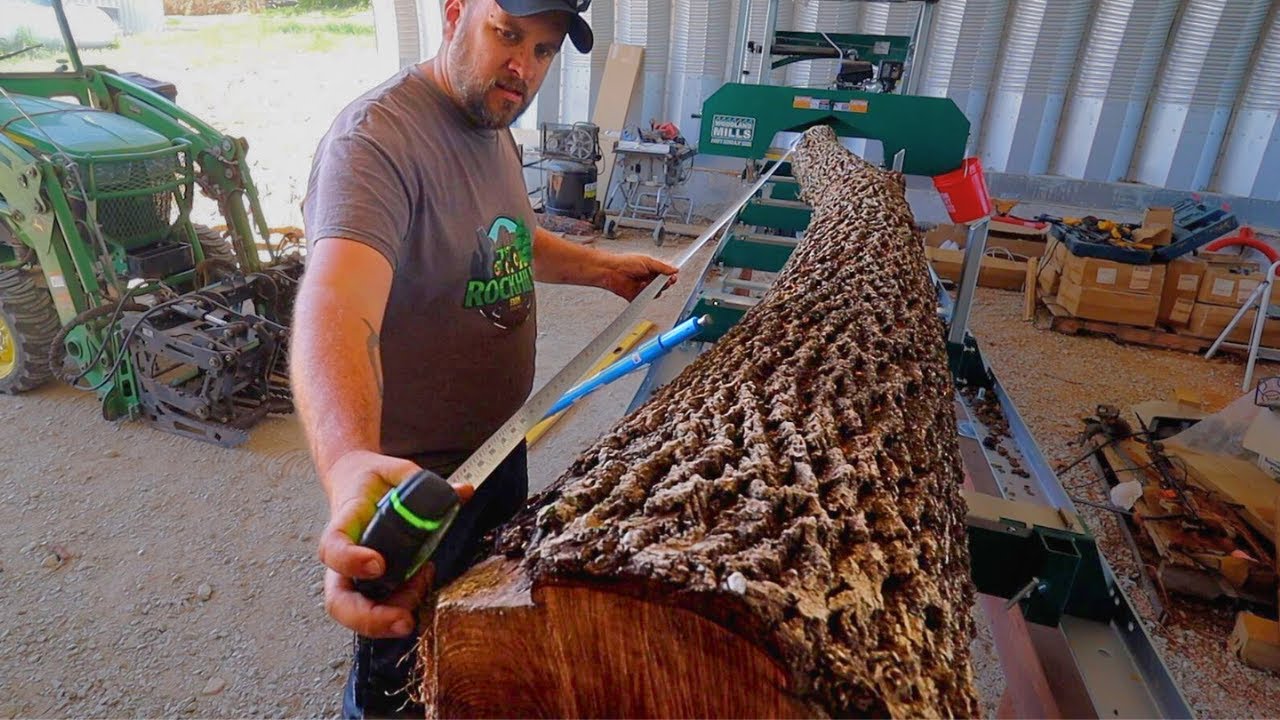 Milling a Crazy Curved Walnut Log - Is It Worth It? - YouTube