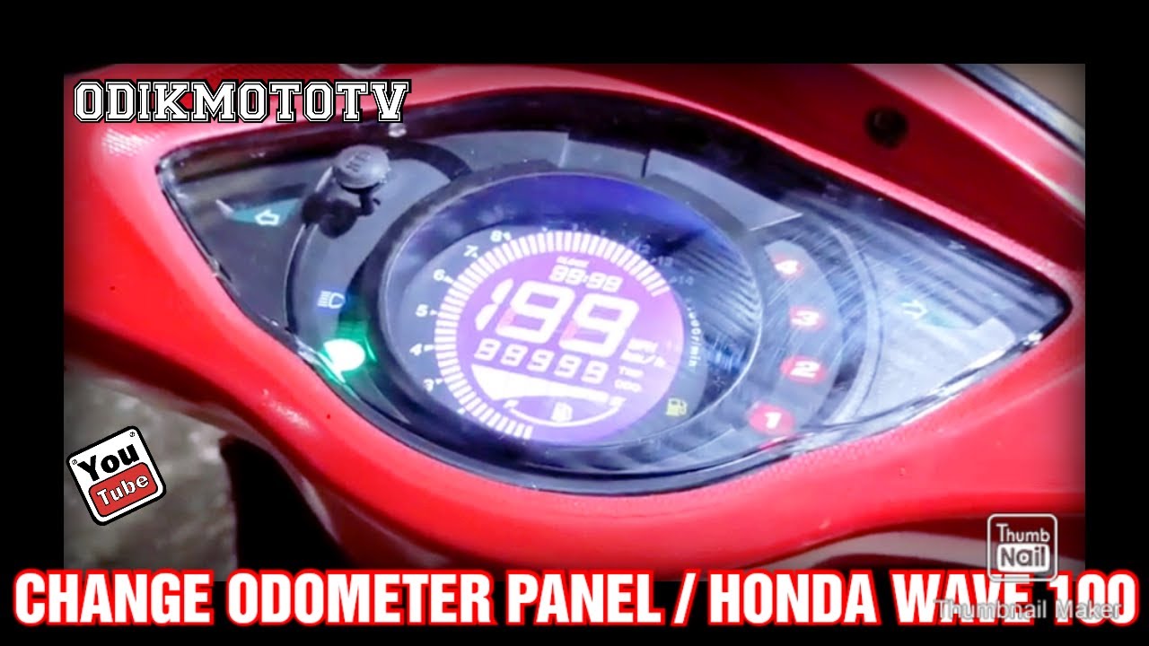 HOW TO CHANGE ODOMETER PANEL DIGITAL / HONDA WAVE 100 - YouTube