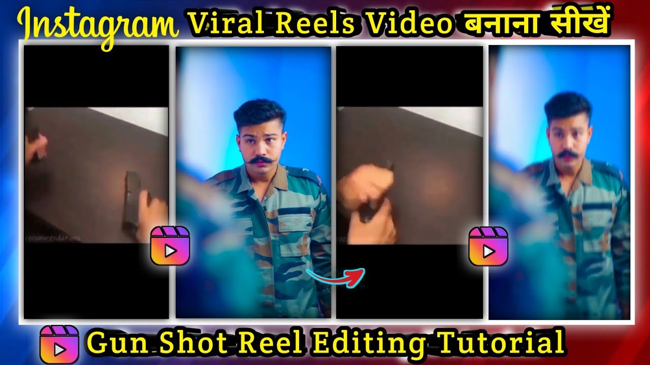 Clapping Gun Fire Reels Video Editing Tutorial | Gun Shoot Trending ...