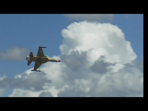 Freewing F5N Tiger 2 second flight. half flaps landing - YouTube