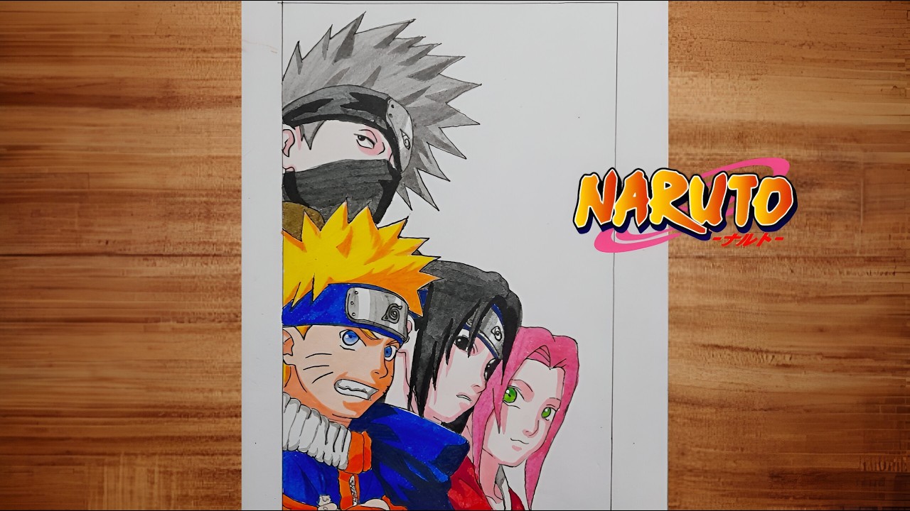 How to draw Team 7 ️😍 from Naruto | Naruto, Sasuke, Kakashi and Sakura ...