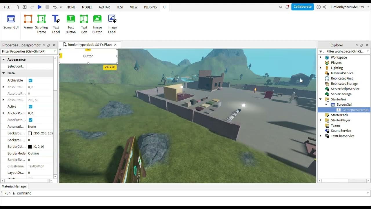 How to make a gamepass button in Roblox Studio - YouTube