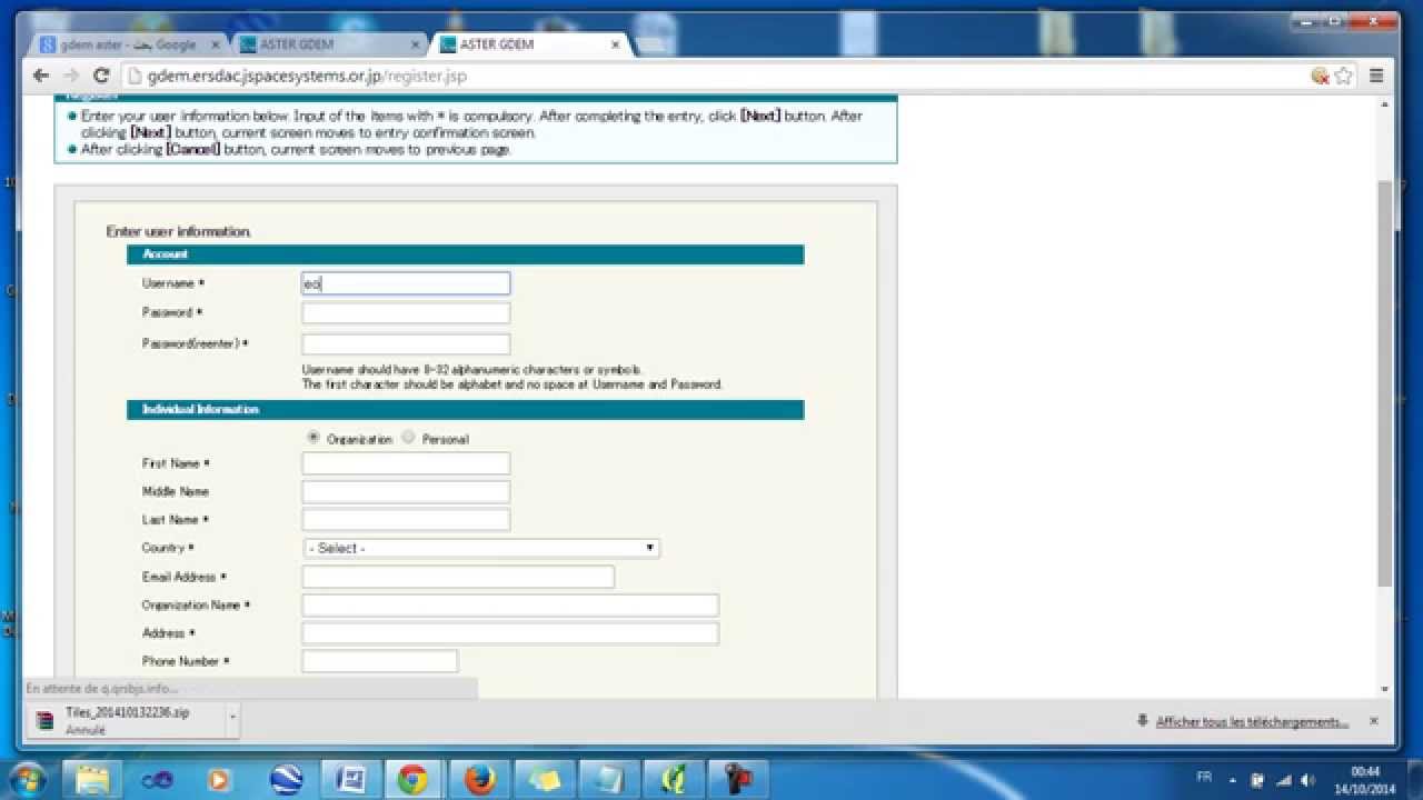 How to download DEM (MNT) GDEM STRM with 30m resolution - YouTube
