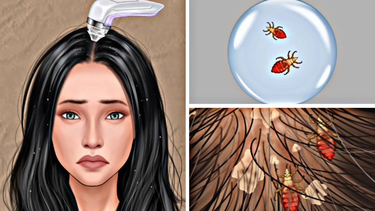 Asmr animation face hair cleaning || hair treatment animation - YouTube