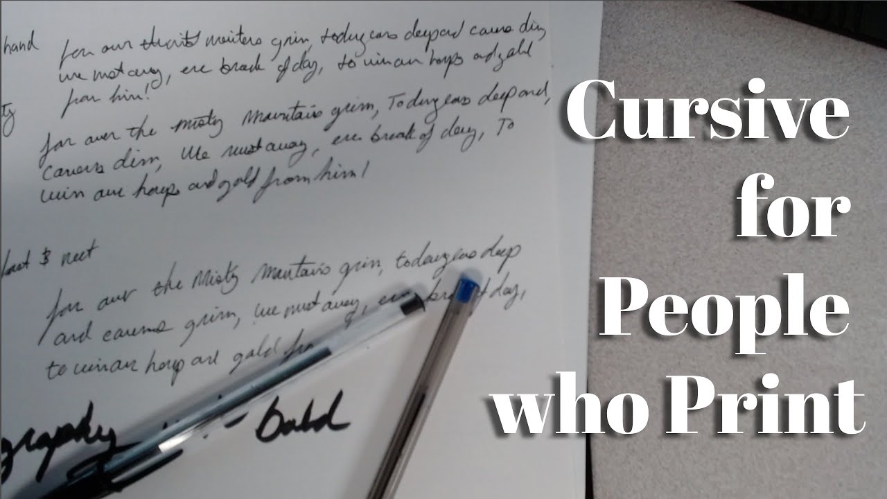 How to write cursive for people who print - YouTube