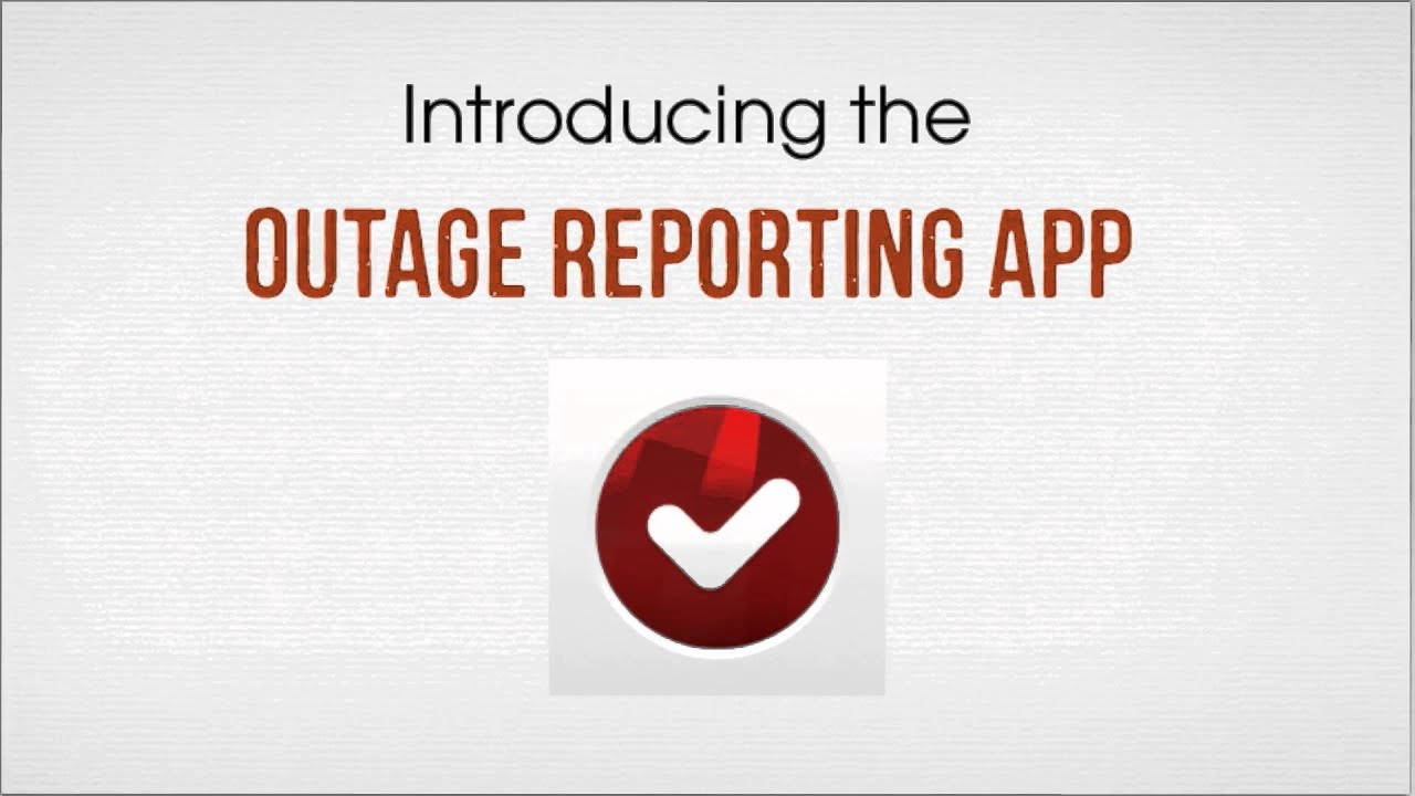 Outage Reporting App - YouTube