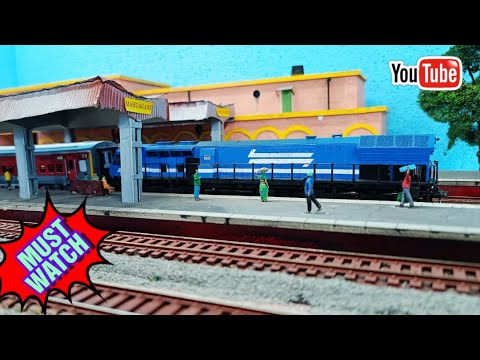 WDP4 + LHB in action | Indian Railway Miniature model train | LHB Coach ...