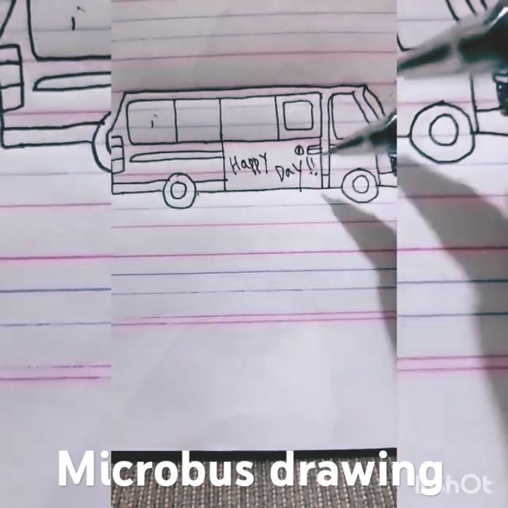 Easy way to draw a microbus. - YouTube