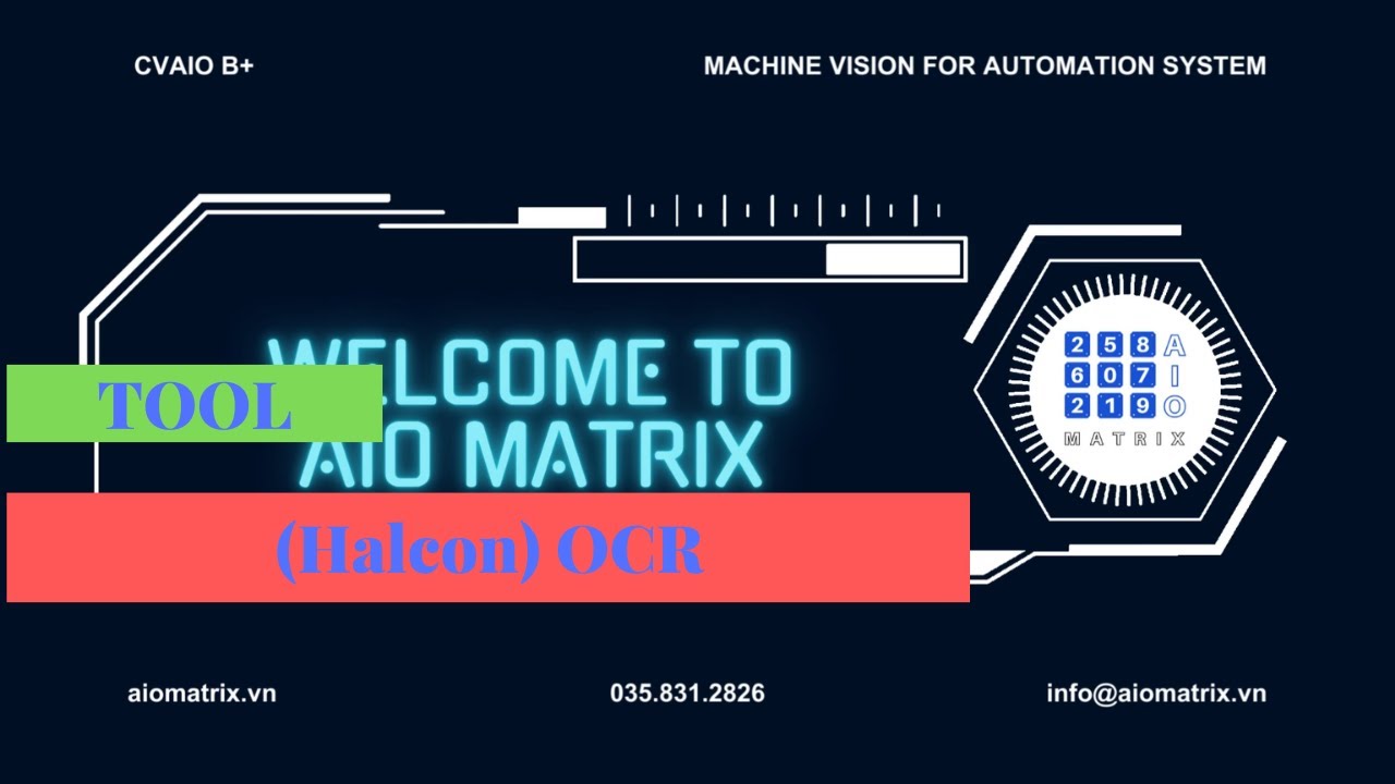 AIOMATRIX - Tool 23: (Halcon) OCR - CVAIO B+ - YouTube