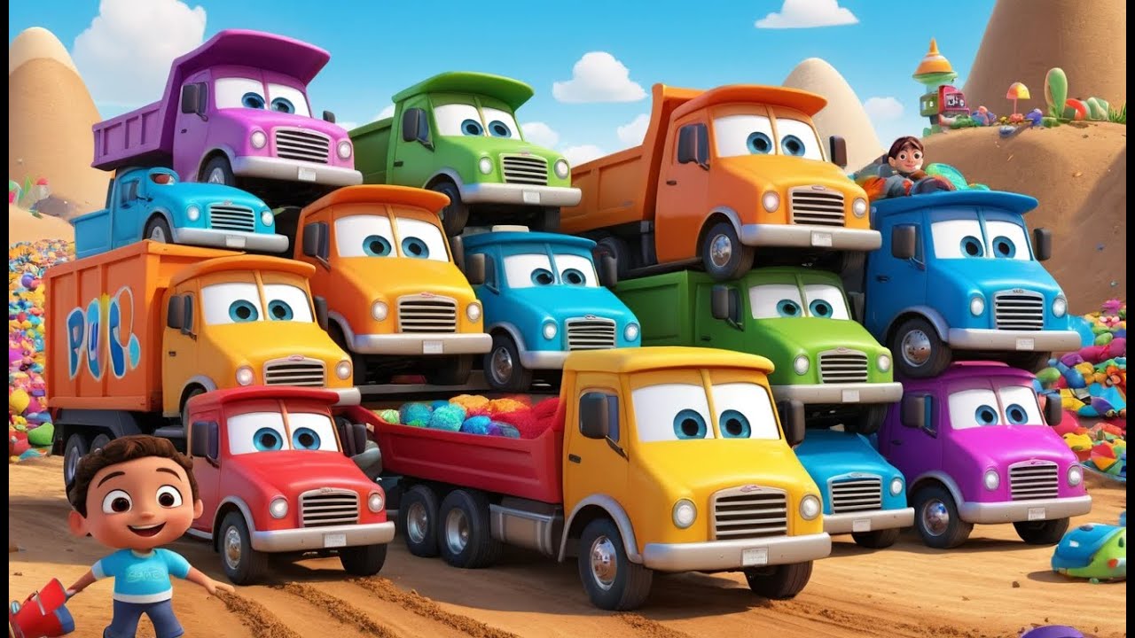 Dump Truck Song – Count Before It Empties! | Fun Kids Song | Vehicle ...
