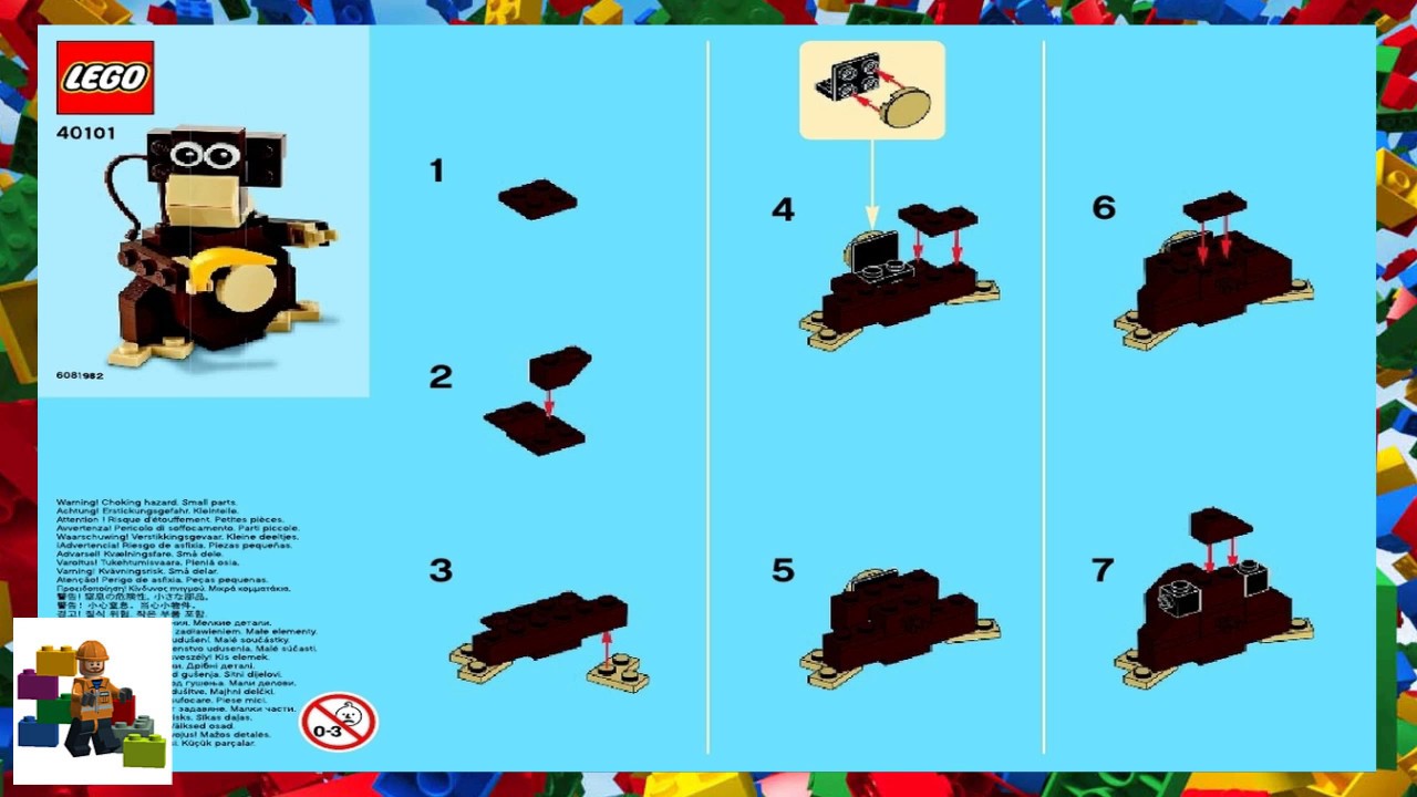 LEGO instructions - Monthly Mini Model Build - 40101 - Monkey (8-2014 ...