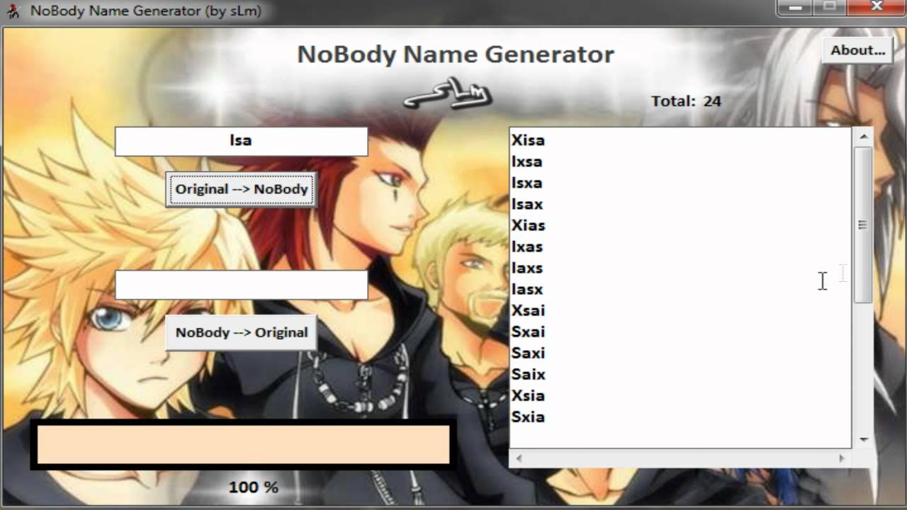 NoBody Name Generator (Kingdom Hearts - Organization XIII) - YouTube