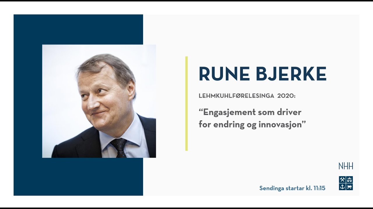LEHMKUHLFØRELESINGA 2020: Rune Bjerke - YouTube