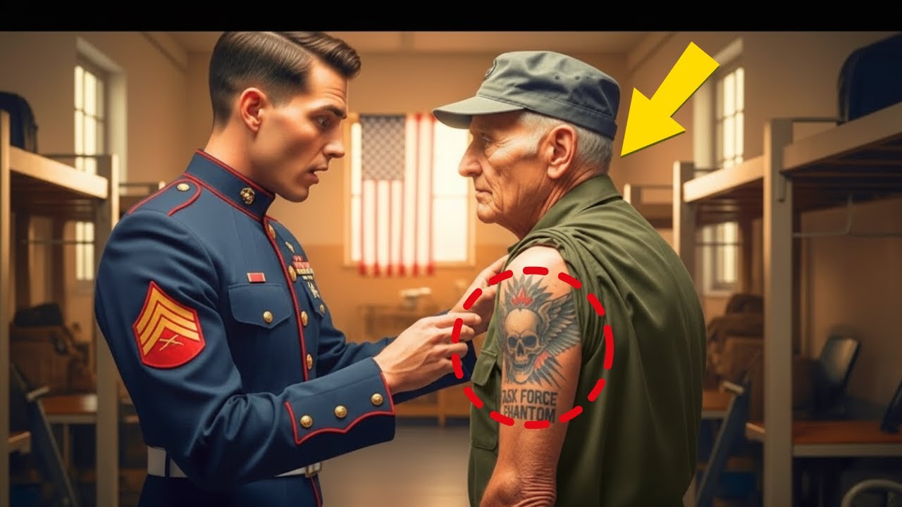 Marine Recruiter Notices a Janitor’s Tattoo — When He Whispers “You ...