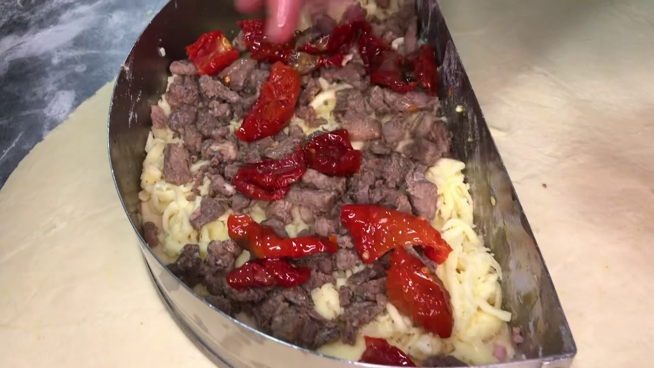 Receita pizza frita de filé mignon - YouTube
