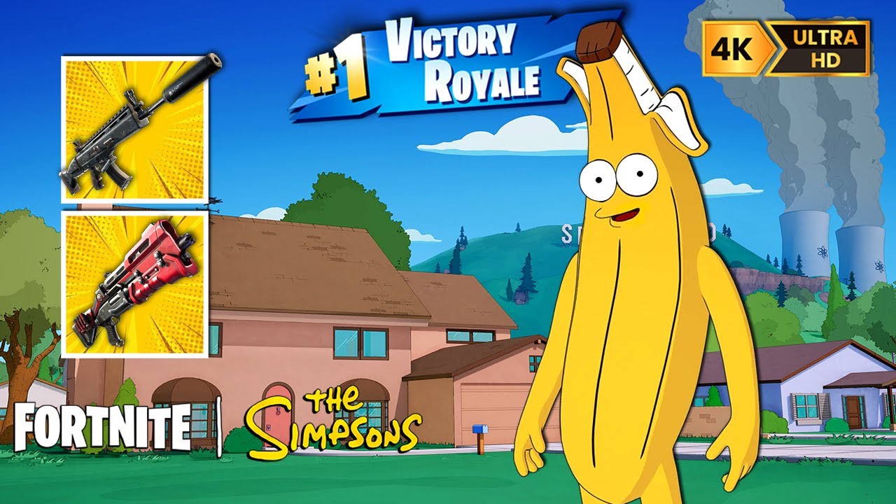 Fortnite Springfielder Peely Skin Gameplay - Fortnite | The Simpsons ...