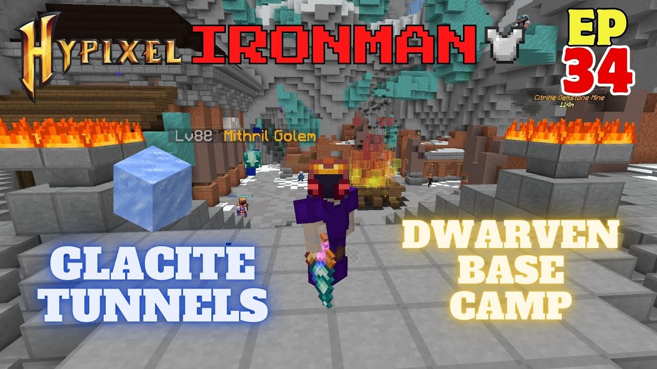 GLACITE TUNNELS, nueva zona desbloqueada del HOTM 7 | HYPIXEL SKYBLOCK ...