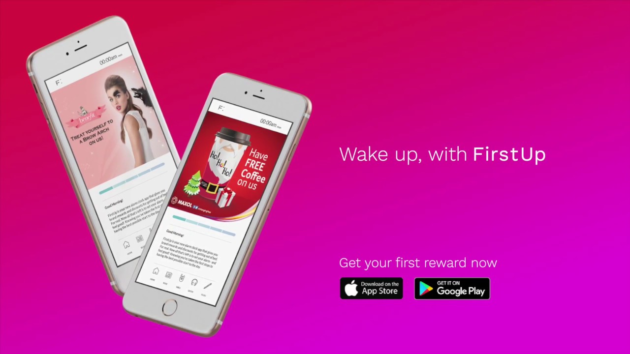 FirstUp alarm clock app - YouTube