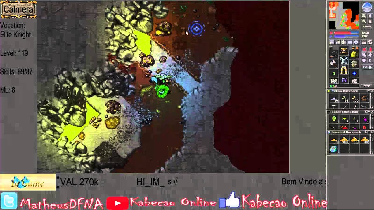 #Tibia - Hunt Knight 80+ Brimstone Bug Cave - YouTube