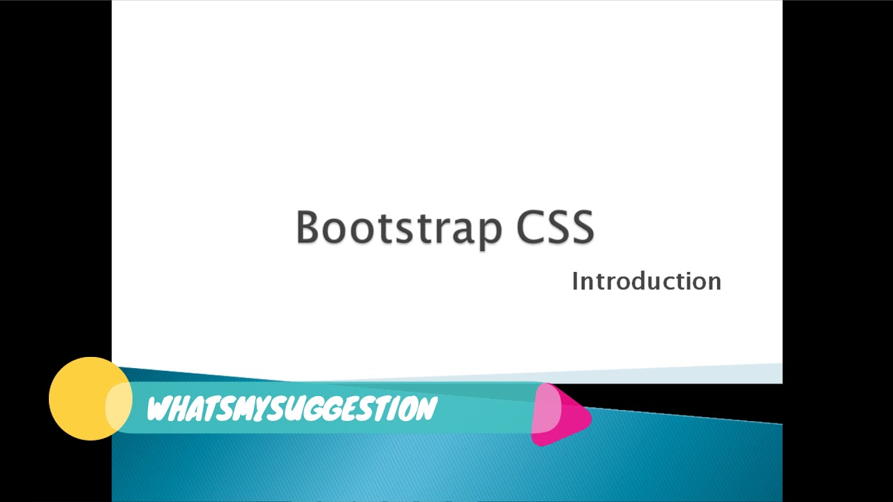 BootStrap CSS Introduction - YouTube