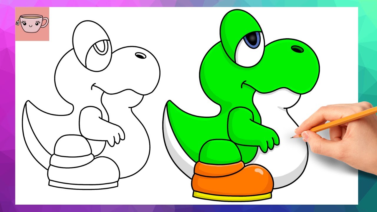 How To Draw Baby Yoshi | Easy Drawing Tutorial - YouTube