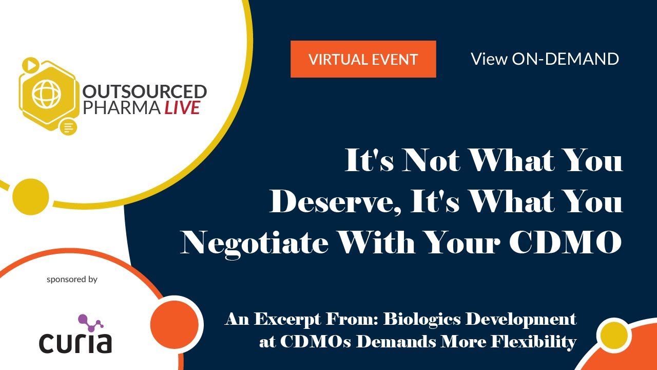 It's Not What You Deserve, It's What You Negotiate With Your CDMO - YouTube