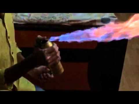 Deodorant flamethrower in SLOW MOTION - YouTube