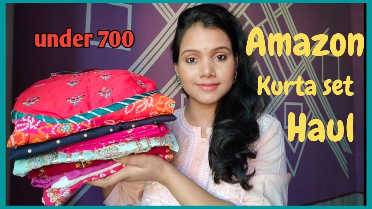 💕Amazon kurta set Haul under 700💕 budget friendly kurta set 💕Amazon ...