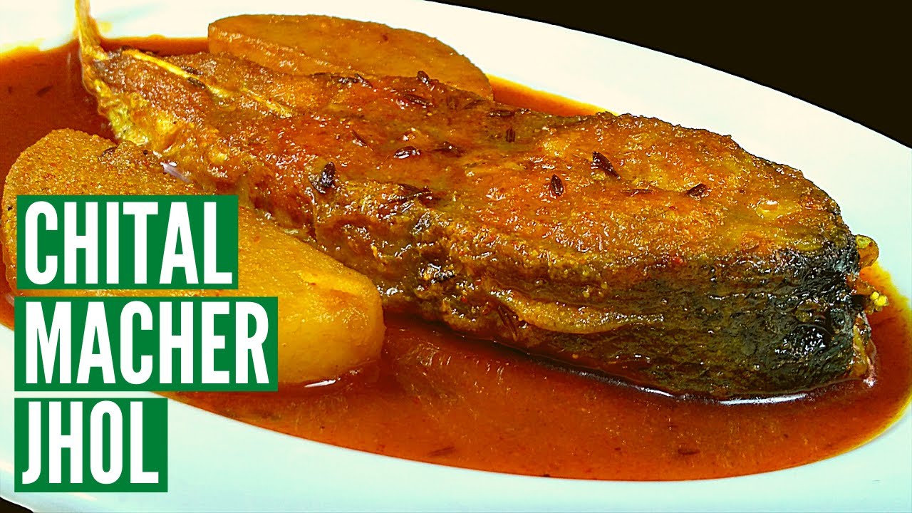 চিতল মাছের ঝোল | Chital Macher Recipe | Clown Knife Fish Curry ...