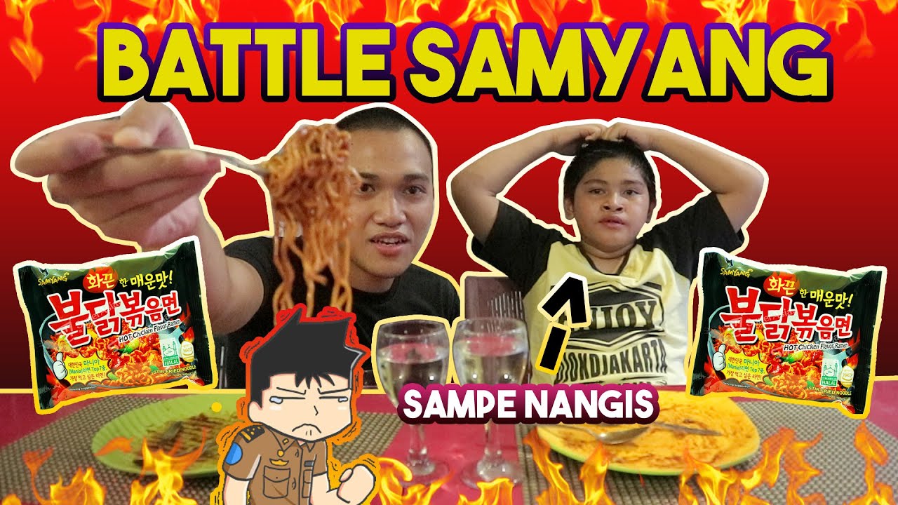 BATTLE NYIKSA DIRI PAKE SAMYANG ! SAMPE NANGIS WKWK🤣 ft. Elvino - YouTube