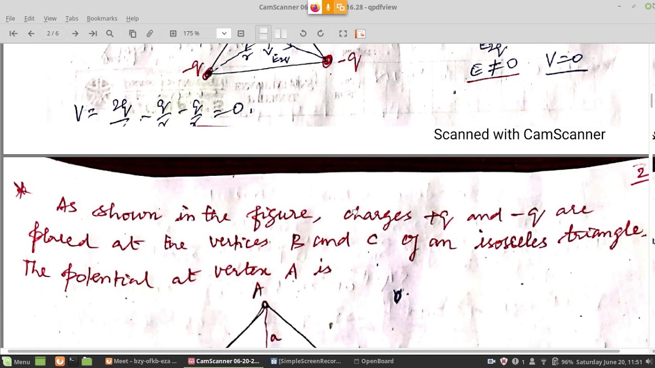 Solved Numerical problems on electrostatic potential- Potential energy ...